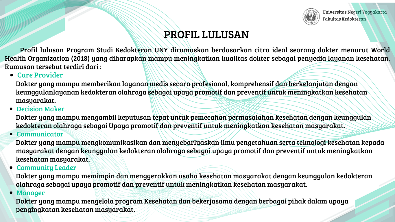 Profil Lulusan | Fakultas Kedokteran Universitas Negeri Yogyakarta